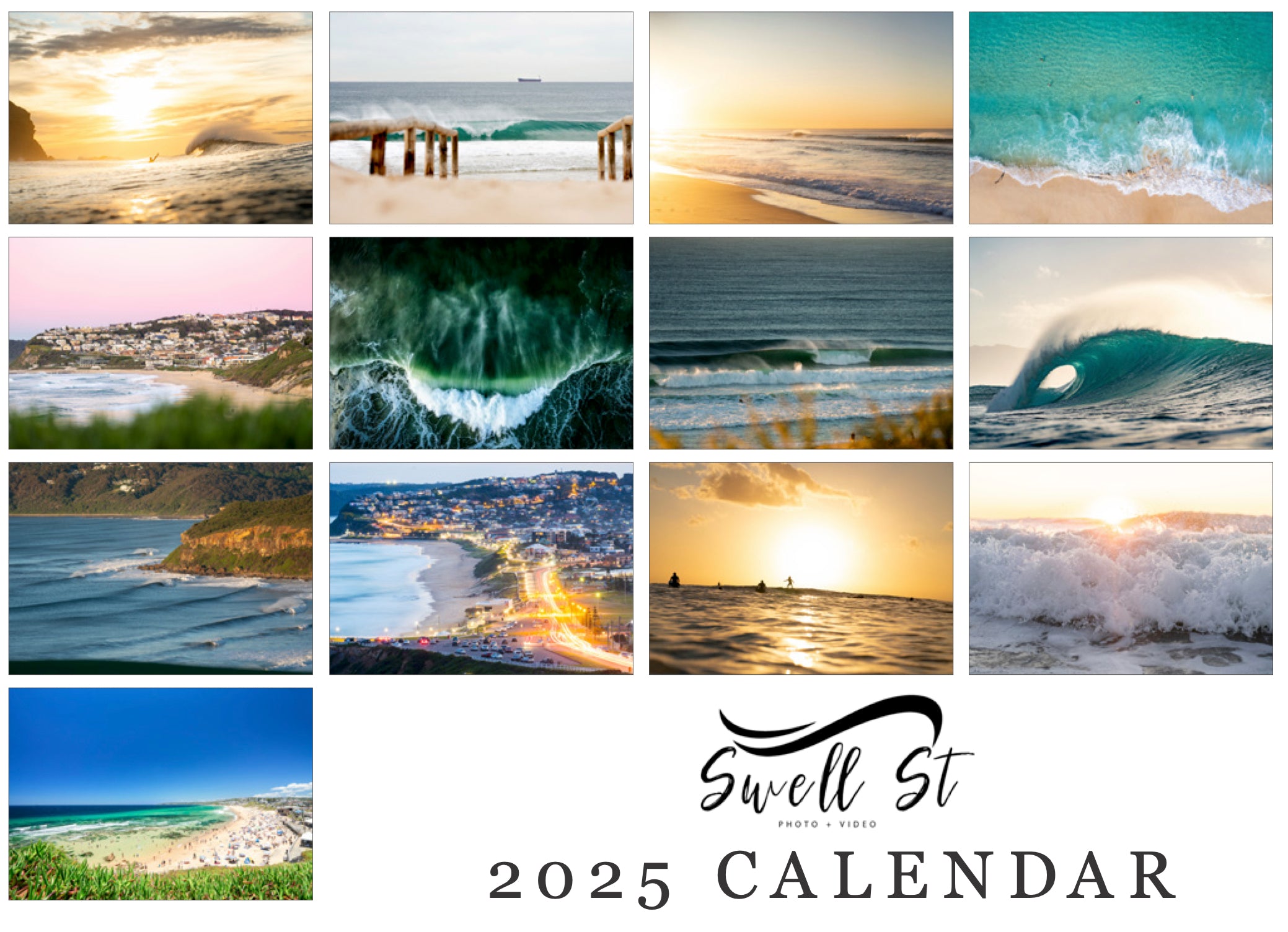 2025 A4 Spiral Calendar – Swell Street